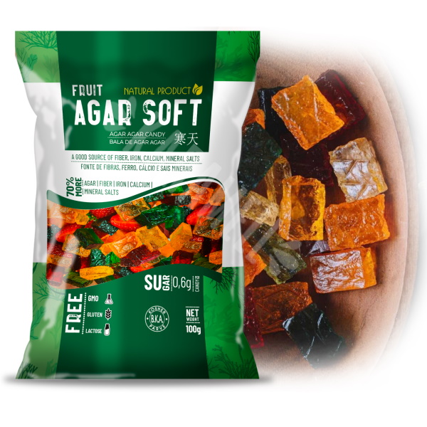 Bala Soft Agar Agar - Fruit Agar Candy - Natural Product | Shopee Brasil