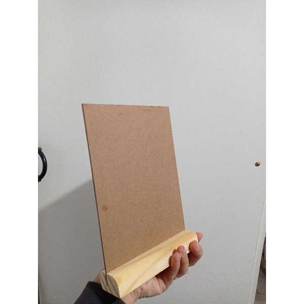 kit 5 un base em madeira pinus e placa de mdf 3mm 15x20 p ...