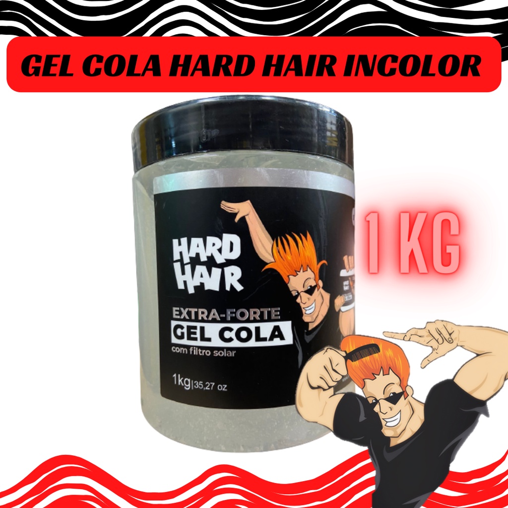Gel Cola Incolor Hard Hair 1kg Un | Shopee Brasil