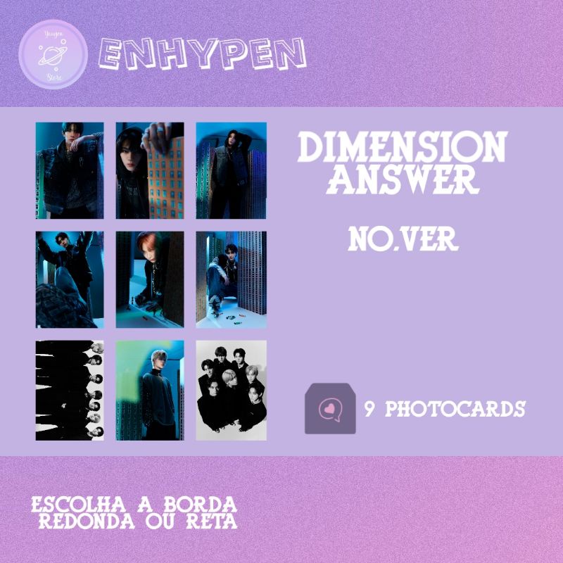 ENHYPEN • Photocards DIMENSION:ANSWER (Fanmade) | Shopee Brasil