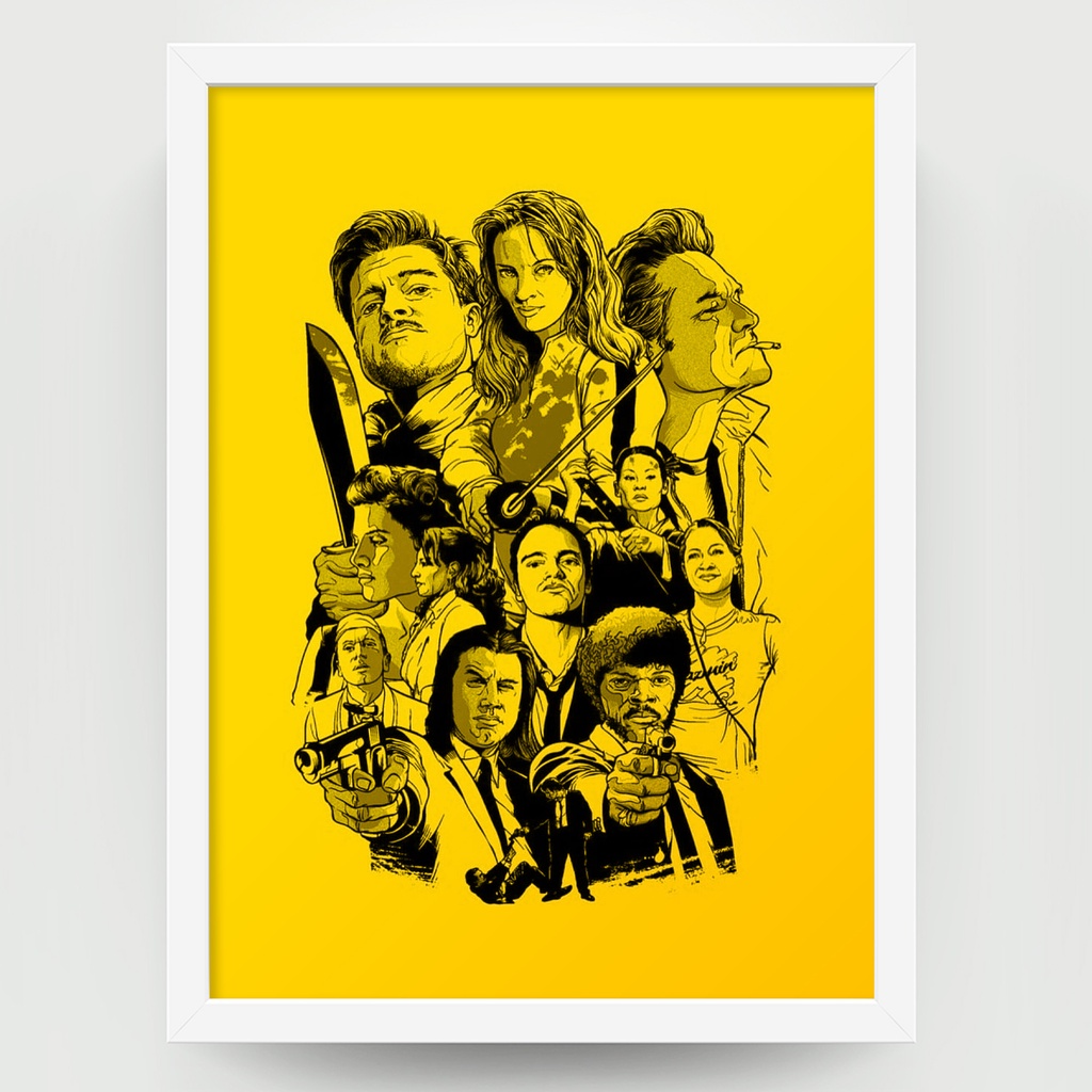 QUADRO FILMES QUENTIN TARANTINO A4 (24x33 cm - Com vidro) | Shopee Brasil