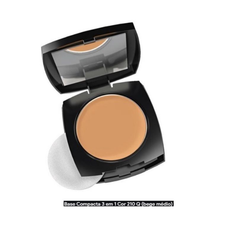 Base Compacta 3 em 1 - 210 Q - Antigo Bege Médio 9g - Avon | Shopee Brasil