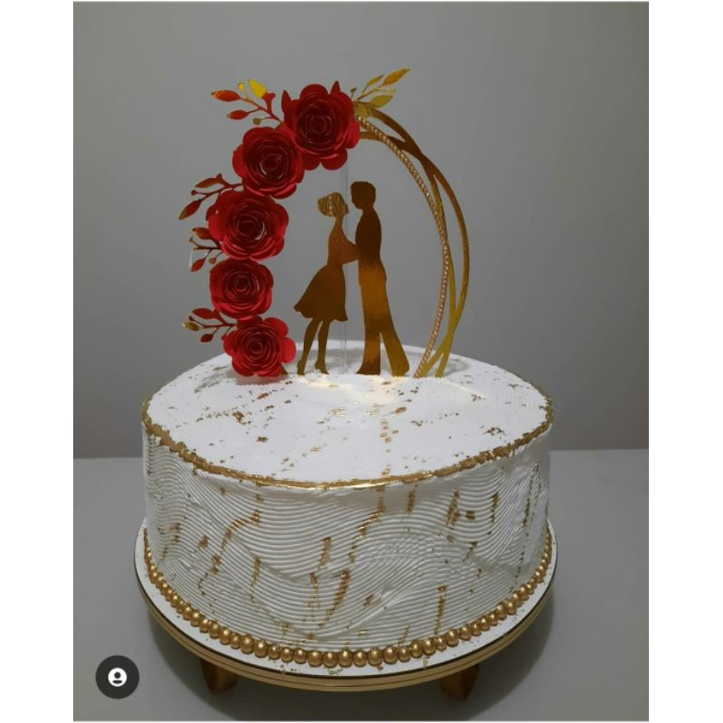 Topper de bolo para noivado ou casamento | Shopee Brasil