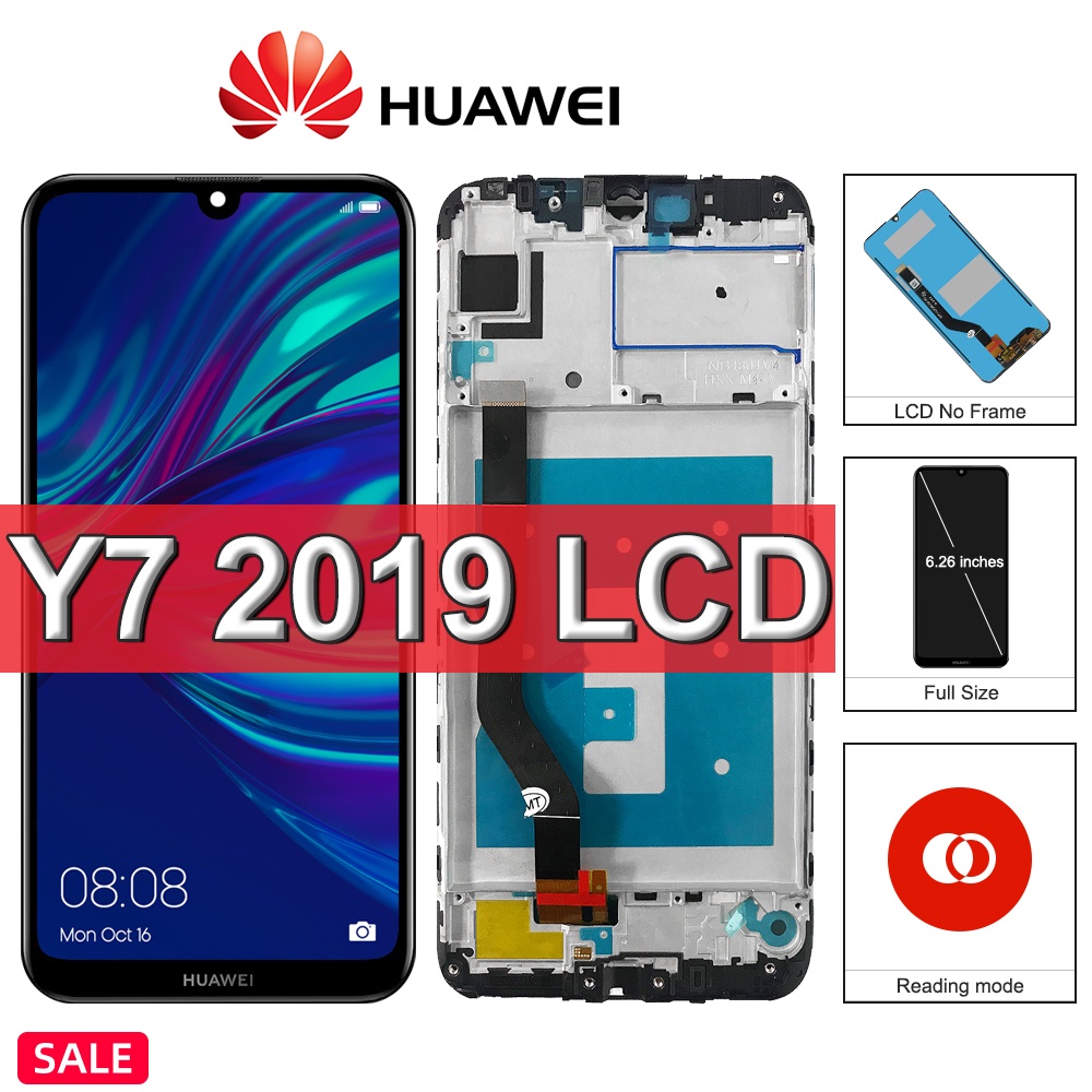 Tela Frontal Display Huawei Y7 2019 Lcd Touch Screen Com Aro | Shopee ...