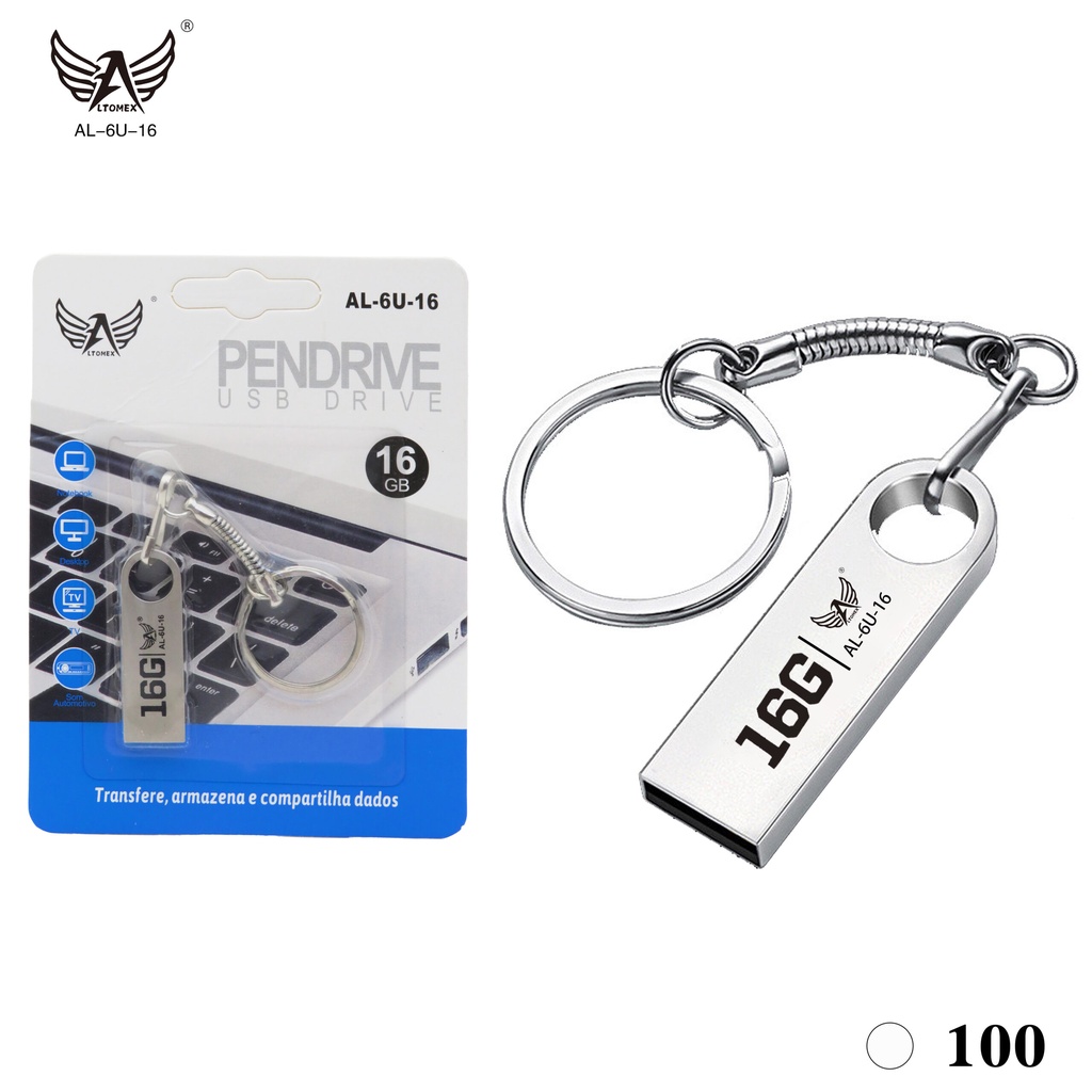 Pen Drive Usb 4G 8G 16G 32G 64GB Original Altomex Com Chaveiro Corre