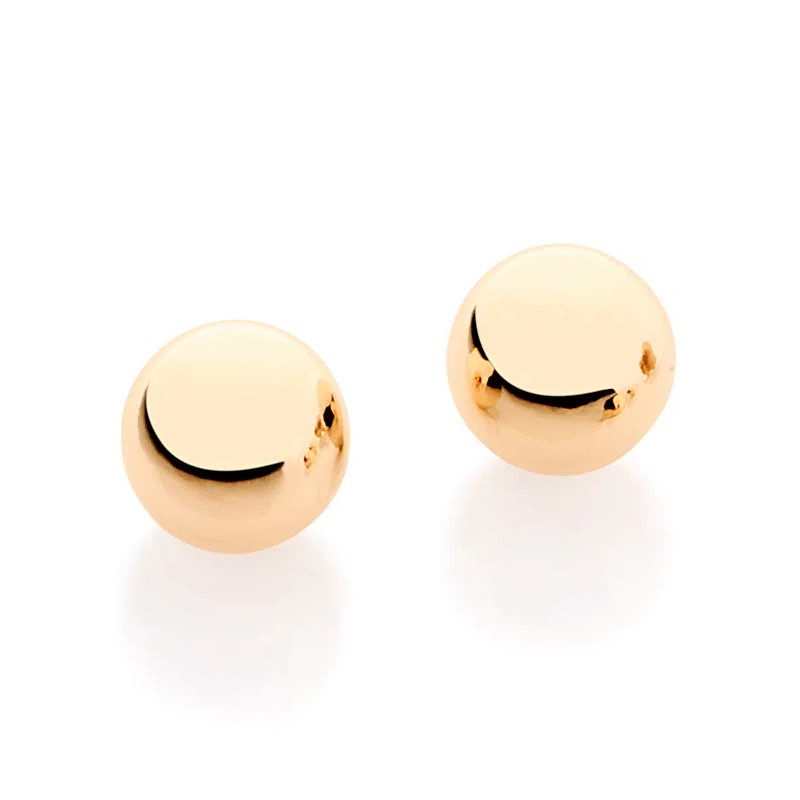 Brincos Rommanel Pequenos Bola Lisa 6mm Banhado A Ouro 18k 520350 ... Brincos Rommanel Pequenos Bola Lisa 6mm Banhado A Ouro 18k 520350 ...