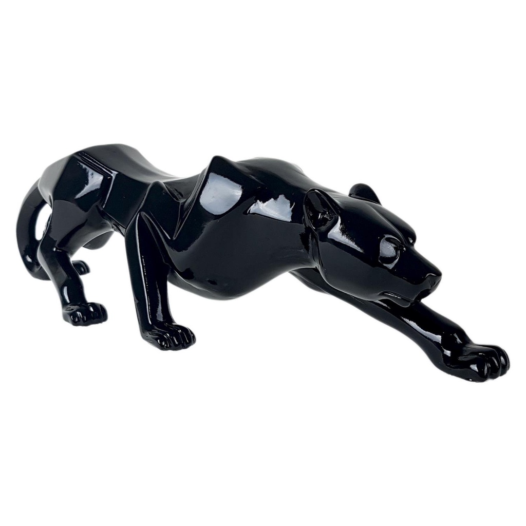 Escultura Pantera Preta Pequena 36.5x11x10cm | Shopee Brasil