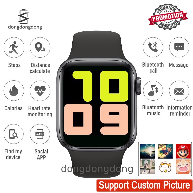 Novo Smartwatch Relógio smart Original T500/T500 plus Bluetooth/Tela Colorida/Frequência ...