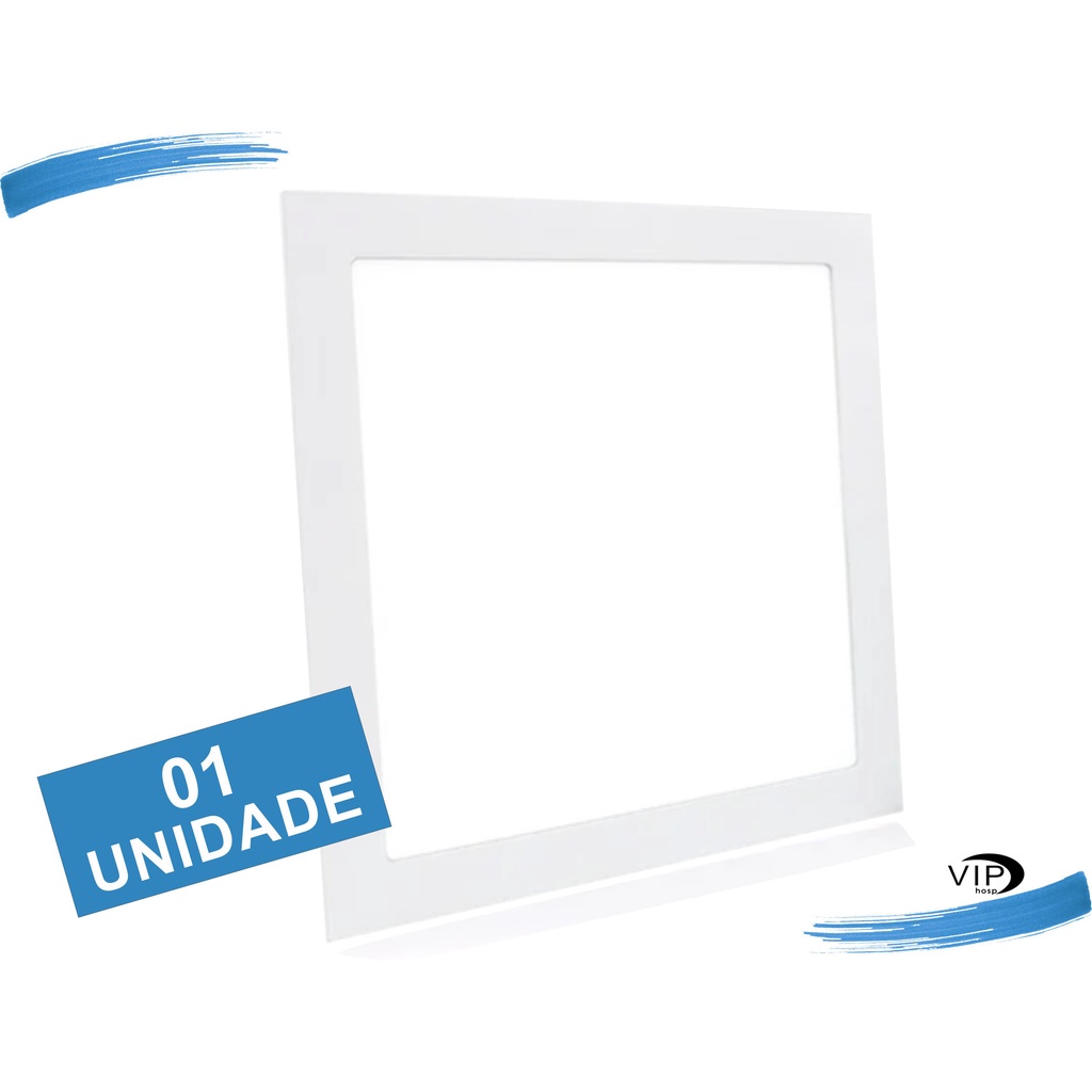 Painel Plafon Luminária 36w Led Quadrado Embutir Branco Frio 40x40cm | Shopee Brasil