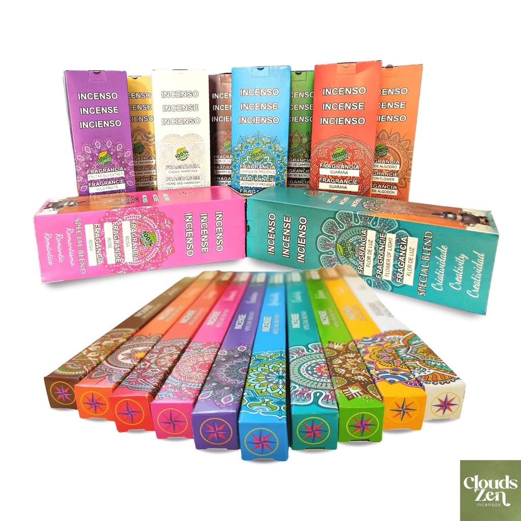 Kit 80 Incensos - Incenso Hindus Special Blend MANDALAS 10 Caixas C/8 ...