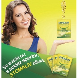 Stomaliv Antiácido sabor Abacaxi Cx c/50 envelopes | Shopee Brasil