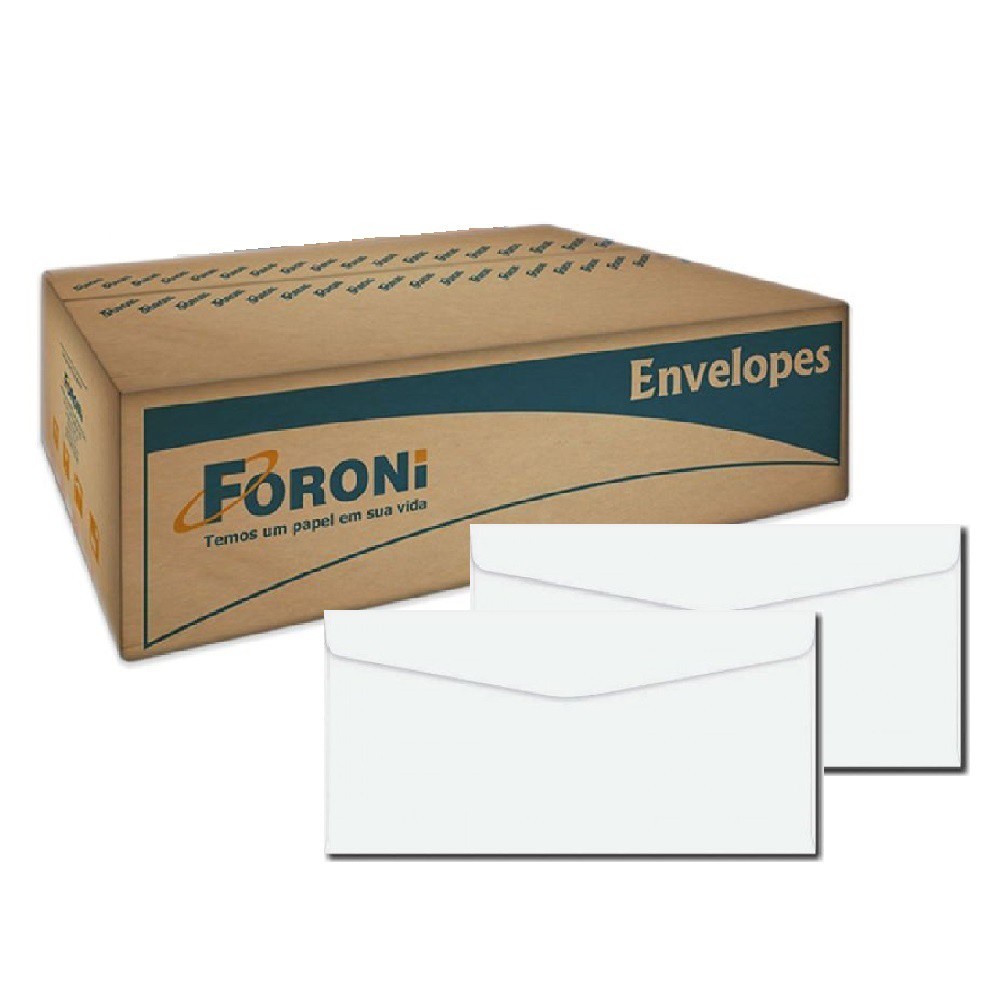 Caixa Envelope Carta 7500 Rpc 114 X 162Mm Branco Nanci 1000 Envelopes ...