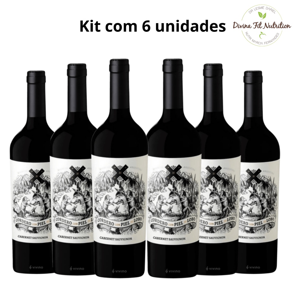 Vinho Cordero con Piel de Lobo Cabernet Savignon 750Ml - KIT 6 | Shopee Brasil