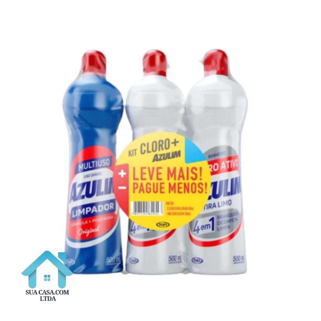 Kit Cloro + Multiuso Azulim Leve mas pague menos 3 Unds | Shopee Brasil