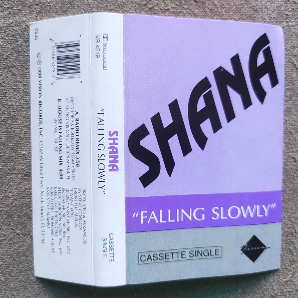Fita K7 Shana importada Falling Slowly 1990 Single Remixes cassete ...