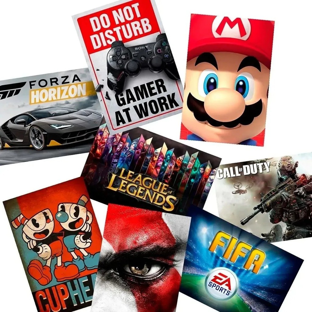 Placas Decorativas Games Mdf 20x30 Parede Quarto | Shopee Brasil