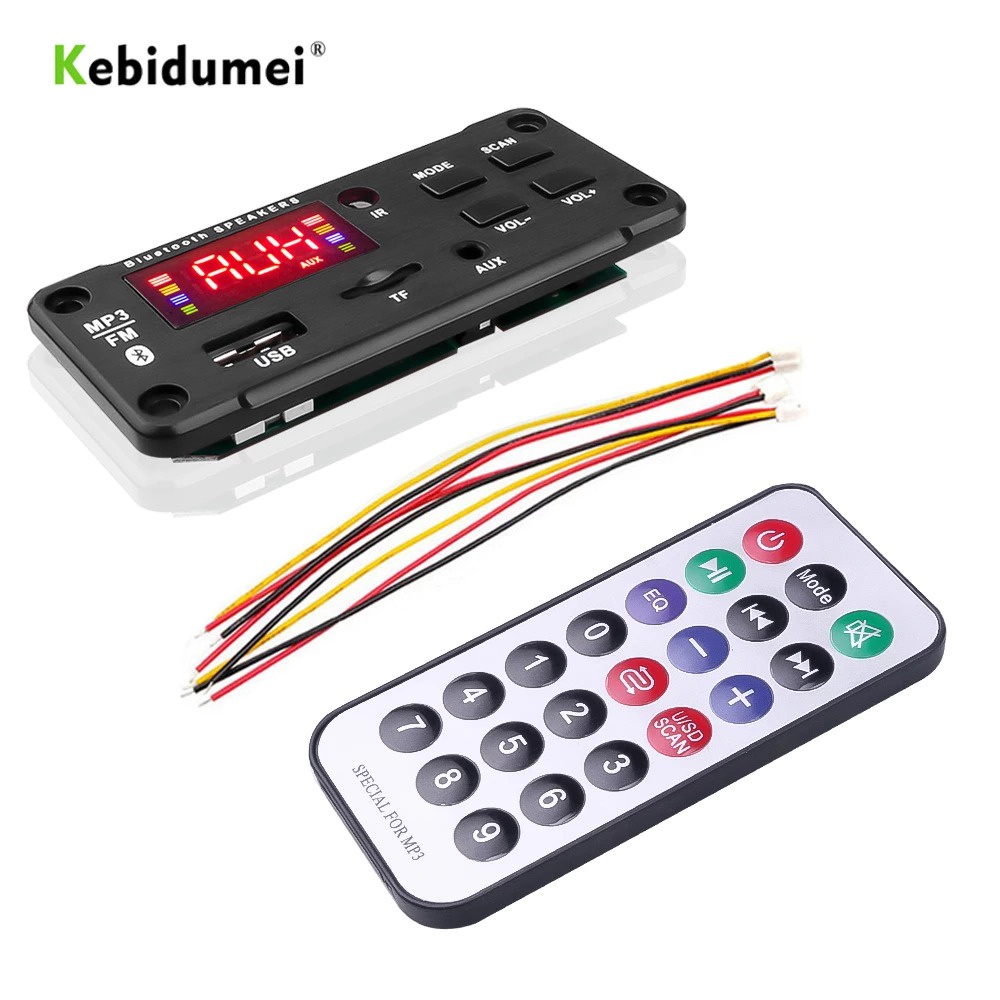 Placa Player Mp3 Bluetooth Decodificadora USB/Aux/FM/SD potência de ...