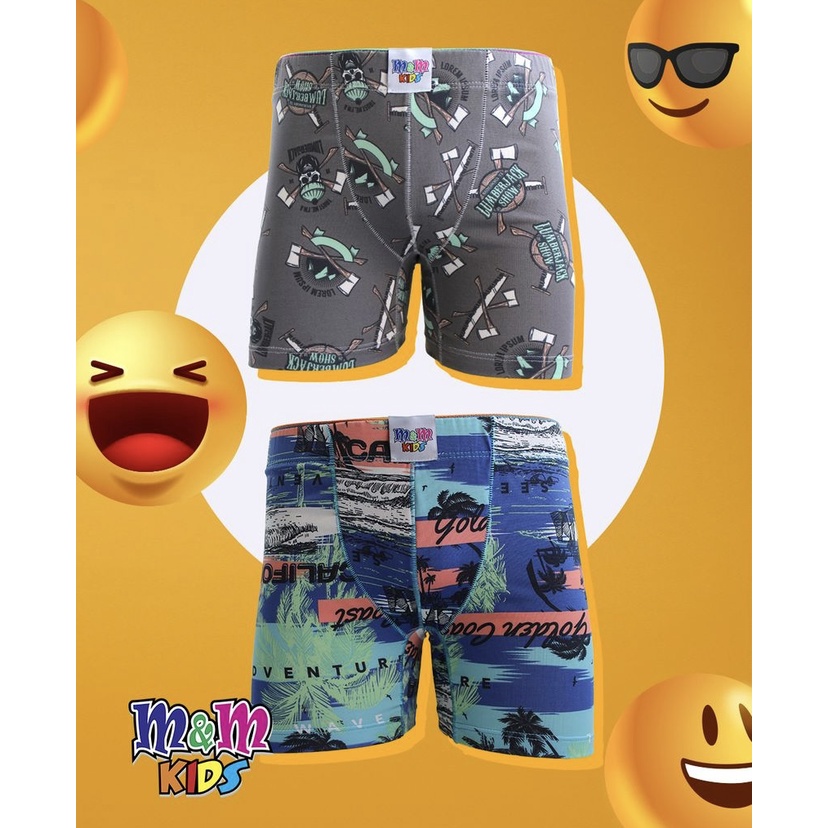 Kit 3 Cueca Boxer Box Microfibra Infantil Estampada Premium | Shopee Brasil