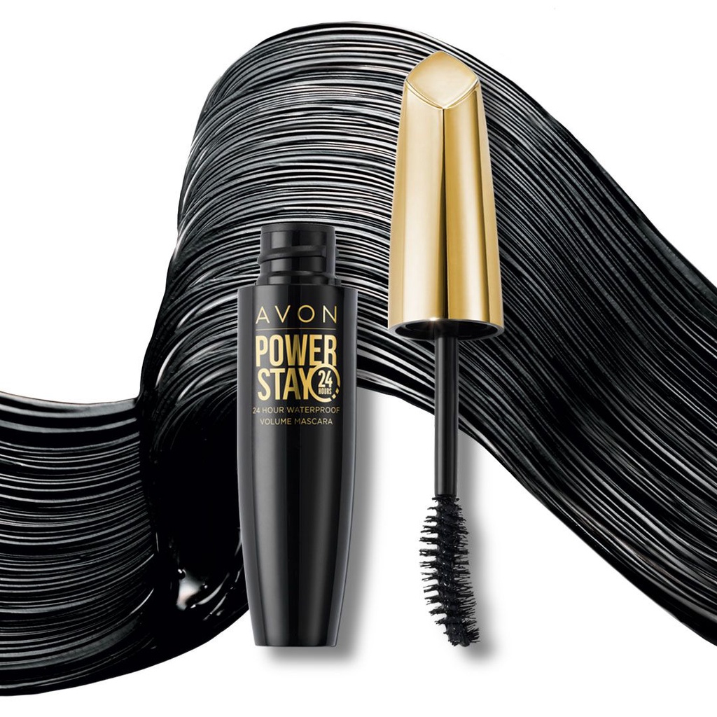 Máscara de Cílios Power Stay Extra Volume 24 Horas Avon | Shopee Brasil
