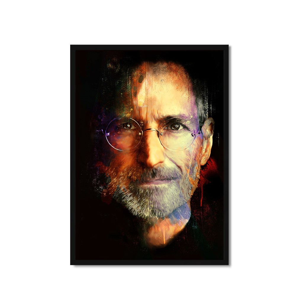 Quadro Decorativo Steve Jobs Color Paint Graffiti Sala Escritório ...