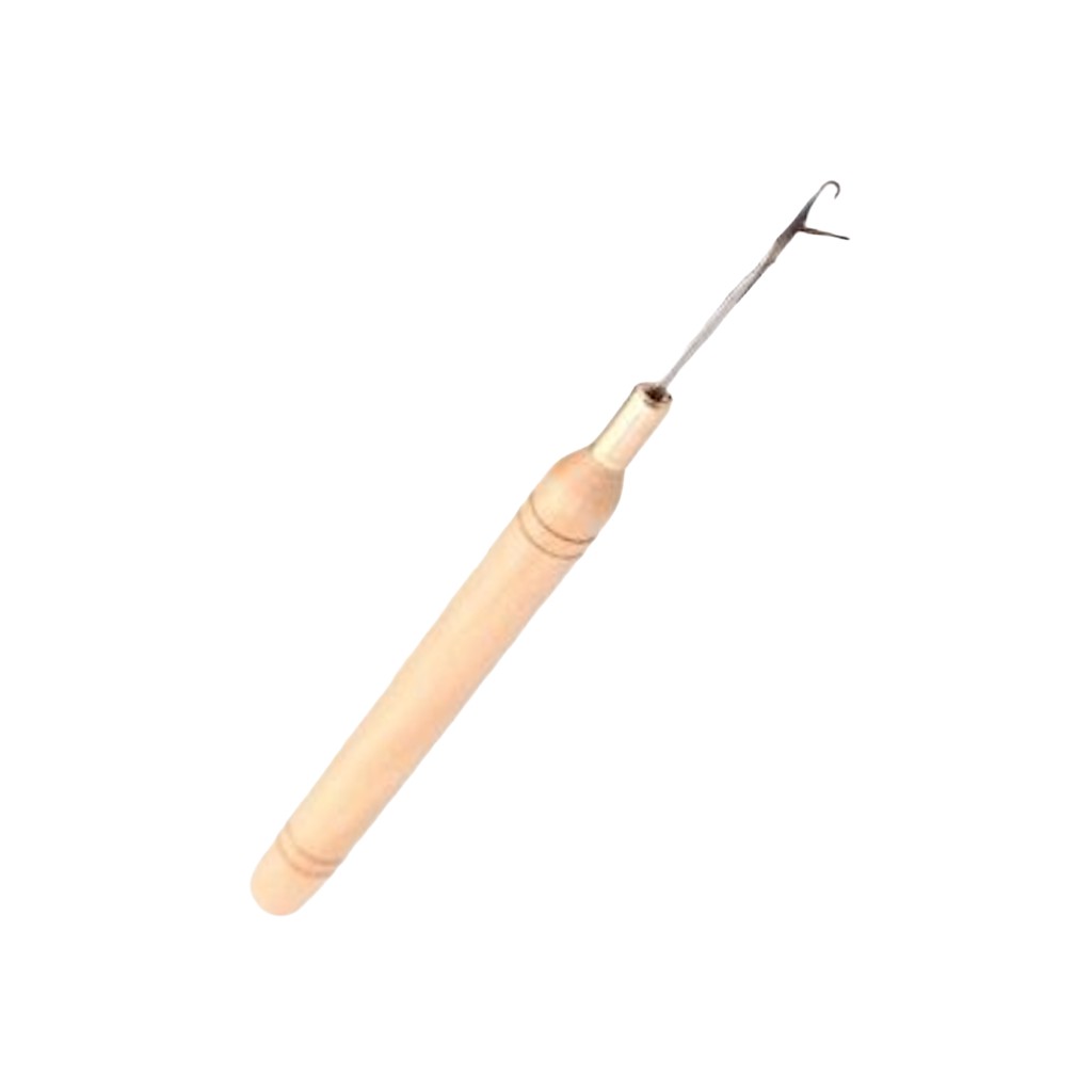 Agulha Para Mega Hair Com Cabo de Madeira Fina - Facil Manuseiro ...