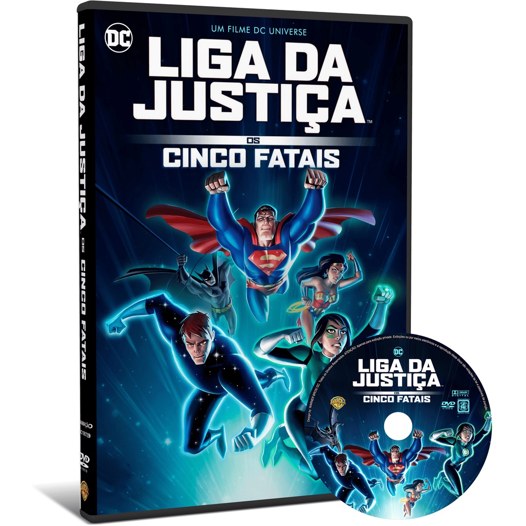 DVD Liga da Justiça os Cinco Fatais (2019) | Shopee Brasil