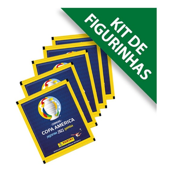 Copa América 2021 - Álbum Capa Cartão + 100 Figurinhas Sem Repetição ...