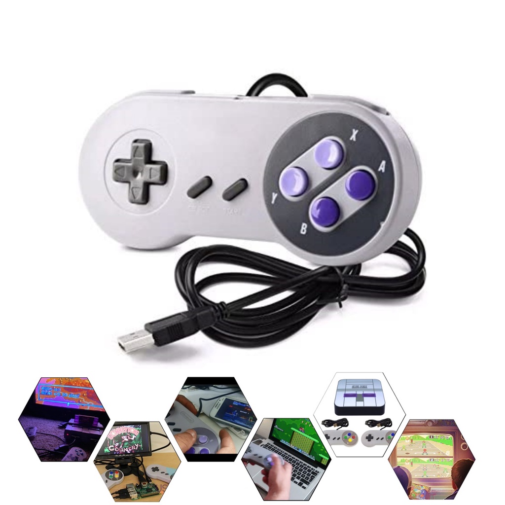 Controle USB Super Nintendo Snes Joystick Windows Pc Emulado | Shopee ...