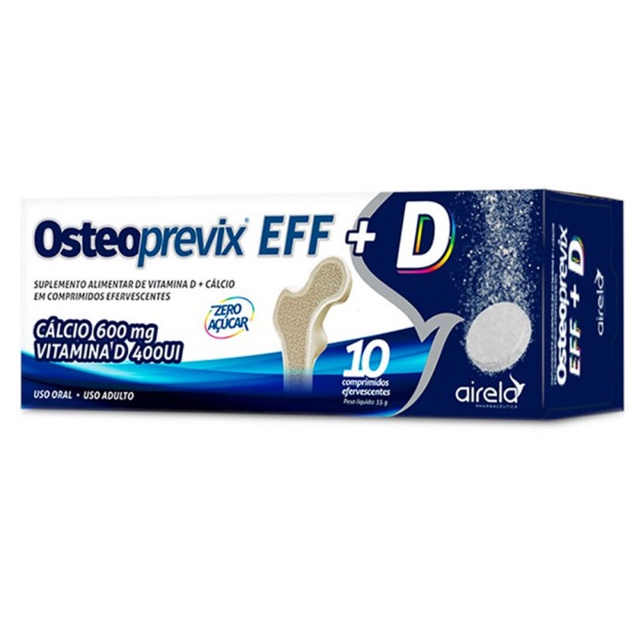 Osteoprevix EFF + D c/ 10 Comprimidos Efervescentes | Shopee Brasil