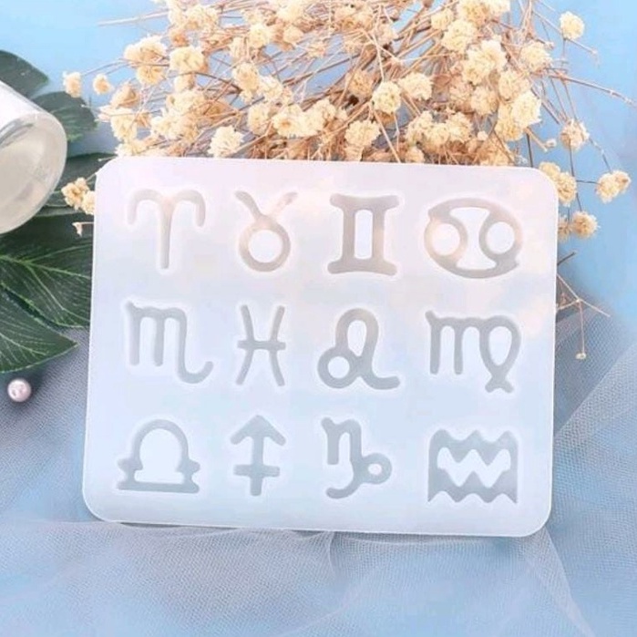 Molde silicone pingente signos, resina epóxi | Shopee Brasil