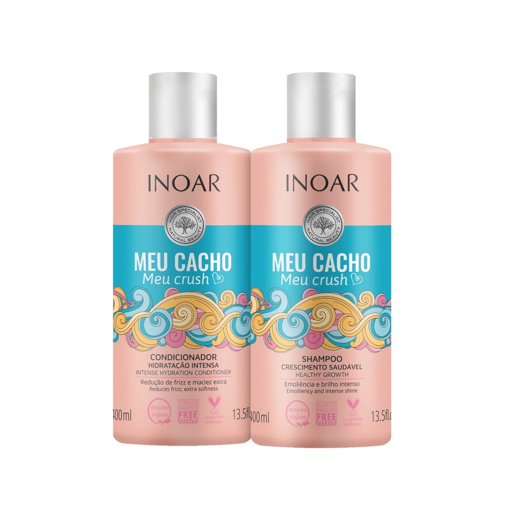 Kit Inoar Meu Cacho, Meu Crush Duo (2 Produtos) 400 ML CADA | Shopee Brasil