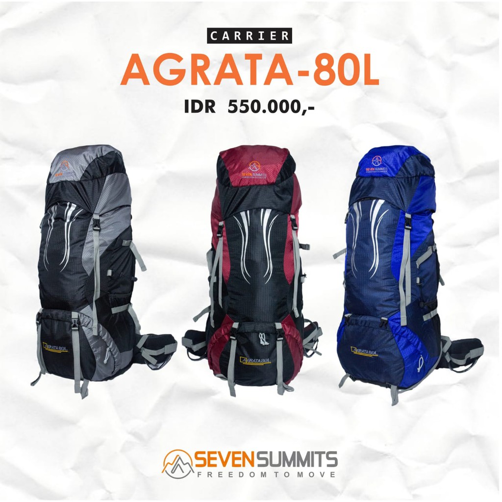 Bolsa Portador Sete summits agrata 80 Lt / Bolsa De Aventura / Mochila ...