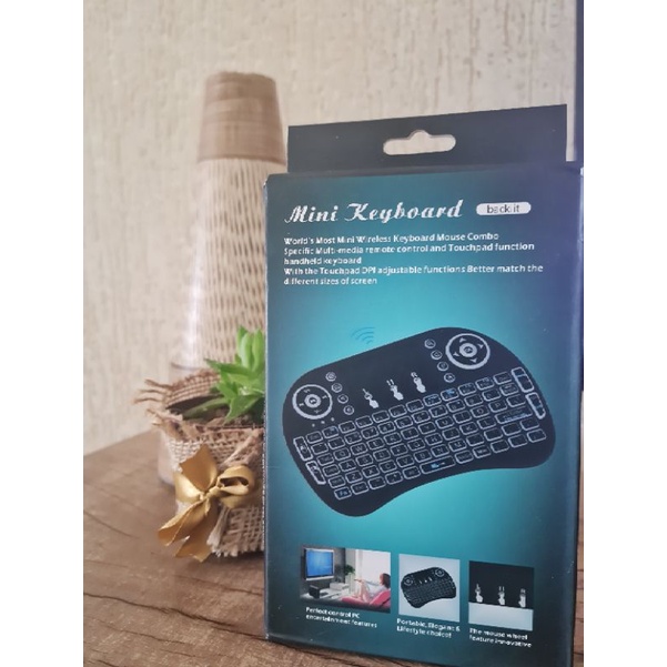 Mini Teclado Keyboard Sem Fio Wireless Iluminado Luz Led | Shopee Brasil