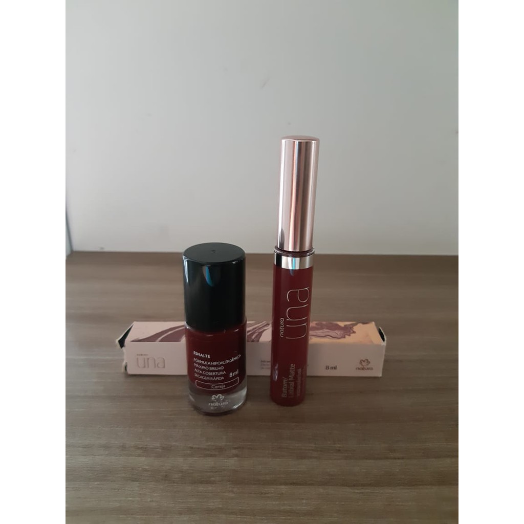 Kit batom e esmalte Natura | Shopee Brasil