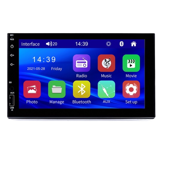 Multimídia MP5 Bluetooth Com Tela de 7 Polegadas Capacitiva, USB, Espelhamento - 12v | Shopee Brasil