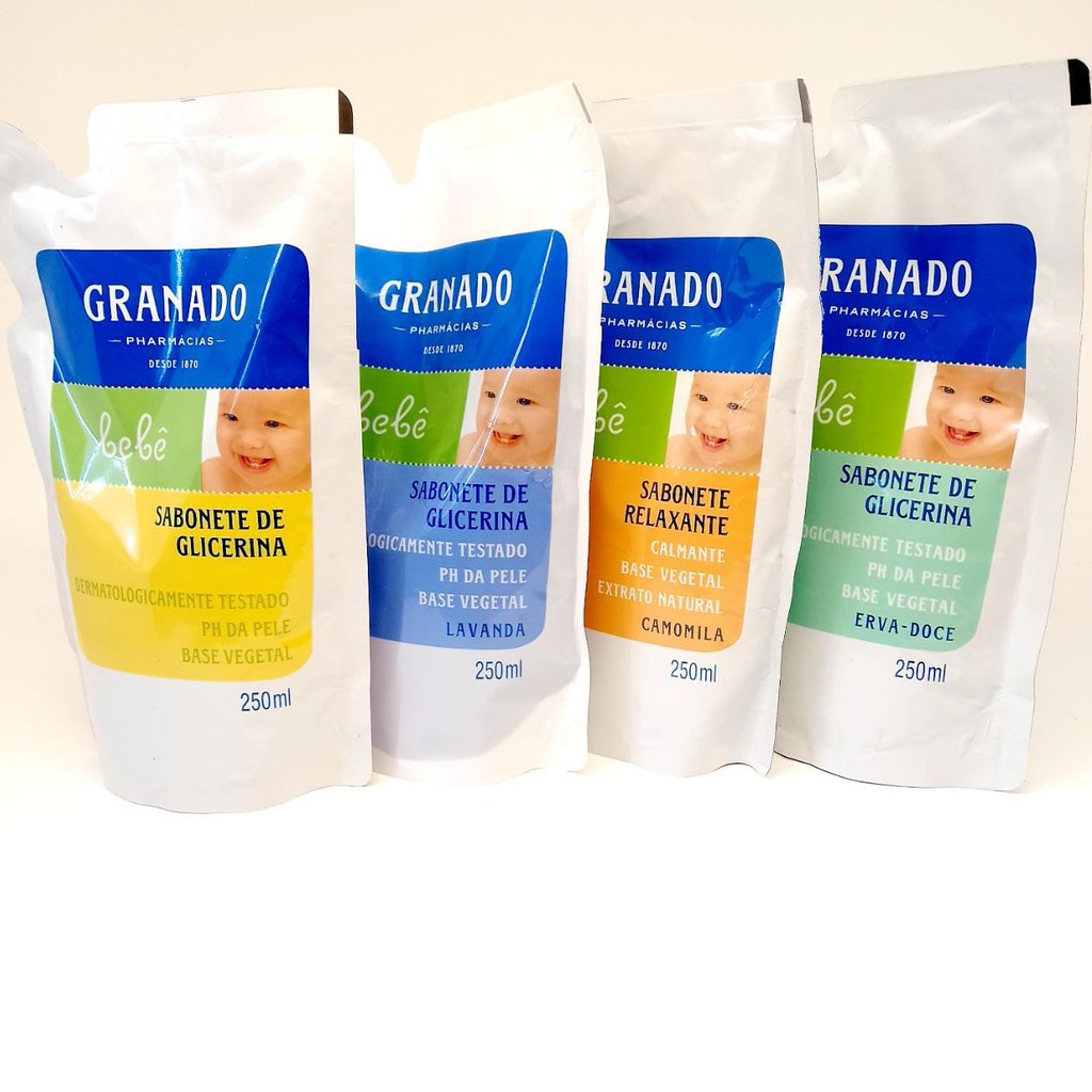Sabonete Líquido Granado Bebê Glicerina Refil 250ml Shopee Brasil