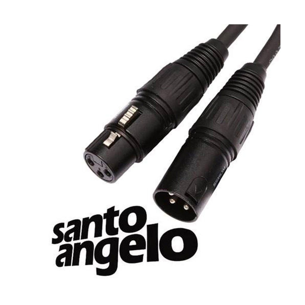 Cabo Microfone Xlr Santo Angelo Ninja 6.10 metros Balanceado Lw B dmx mesa de som | Shopee Brasil
