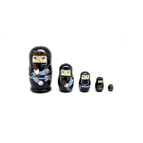 Dyeduchka 5/5 Ninjas Matrioska 12cm | Shopee Brasil