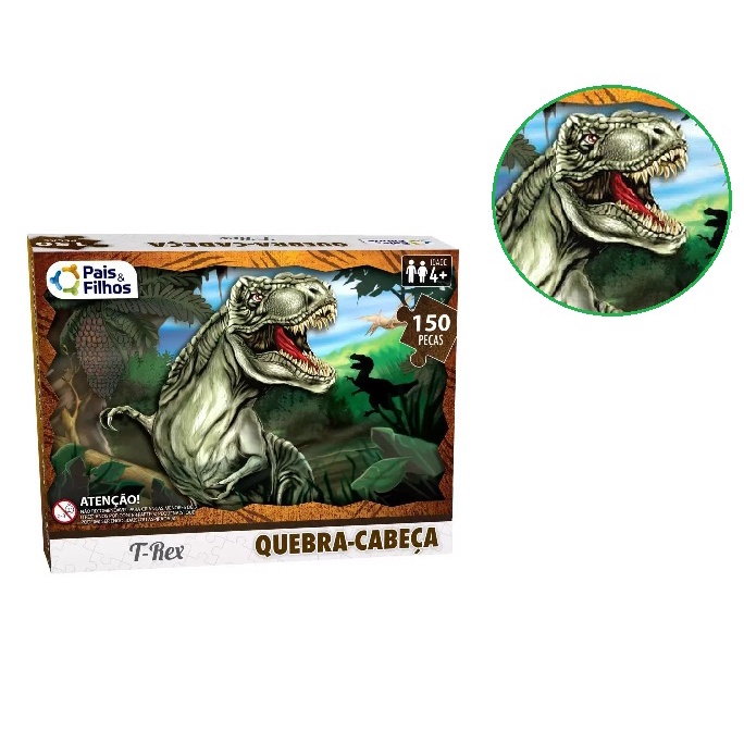 Quebra Cabeça T Rex Dinossauro Infantil 150 Peças | Shopee Brasil