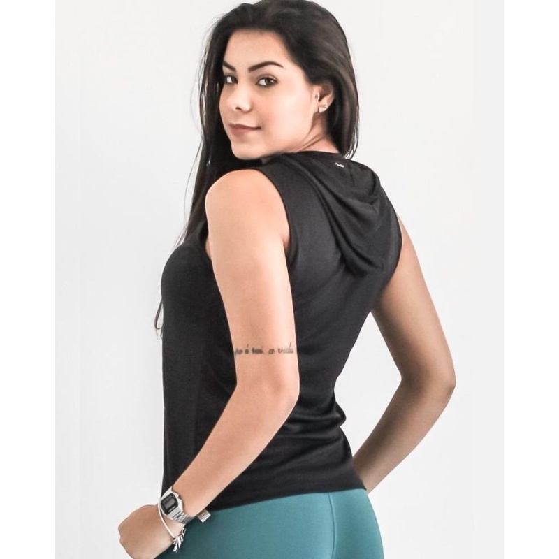 Regata Feminina Dry Fit De Capuz | Shopee Brasil