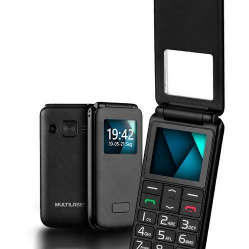 Celular de Idoso Multilaser Flip Vita Dual SIM 32 MB Preto | Shopee Brasil