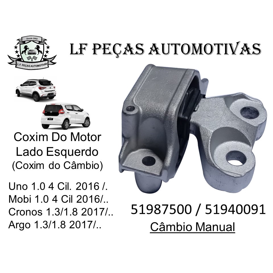 Coxim do Motor Lado Esquerdo Mobi, Uno, Cronos, Argo | Shopee Brasil