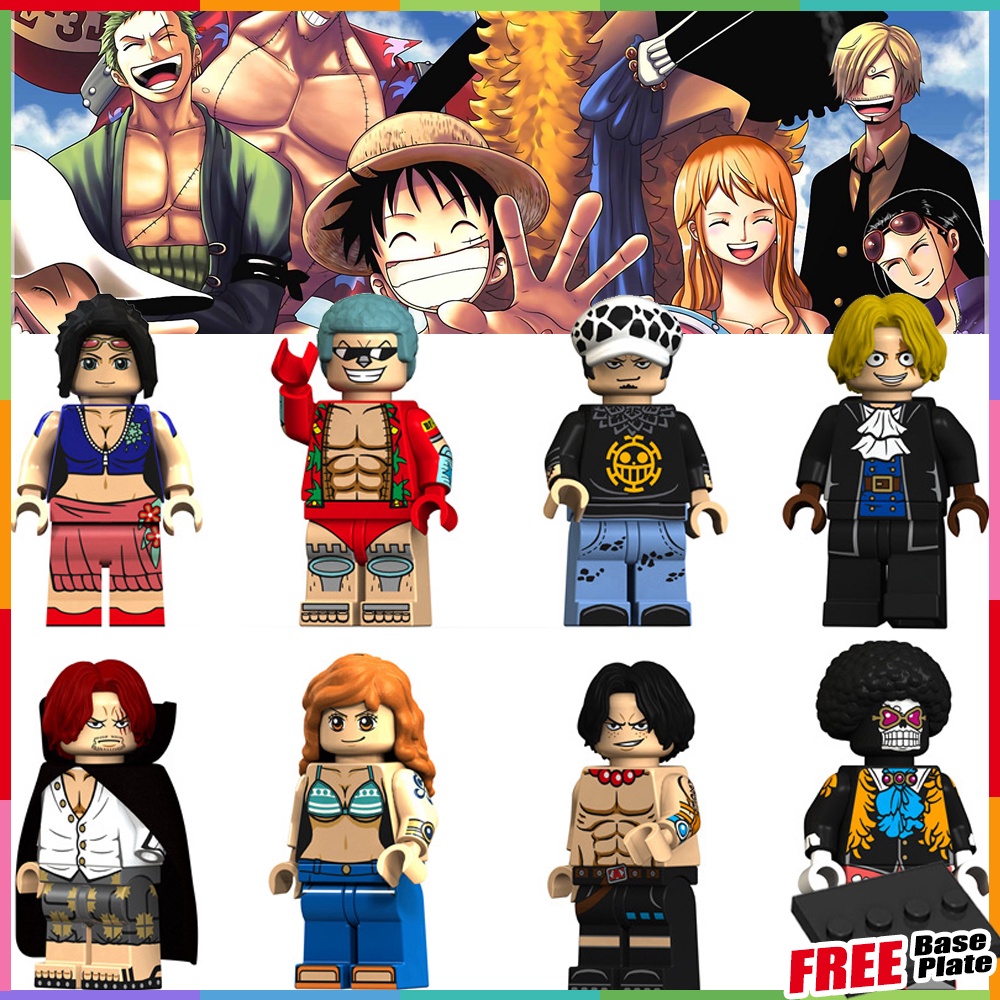 Uma Peça Minifiguras Ace Shanks Nami Lei BROOK Pirata Nico Robin FRANKY ...