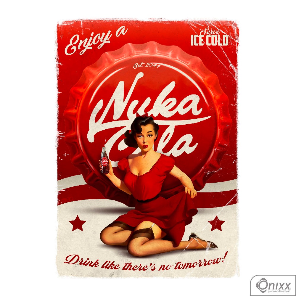 Pôster Adesivo Nuke Cola Fallout 30x42cm | Shopee Brasil