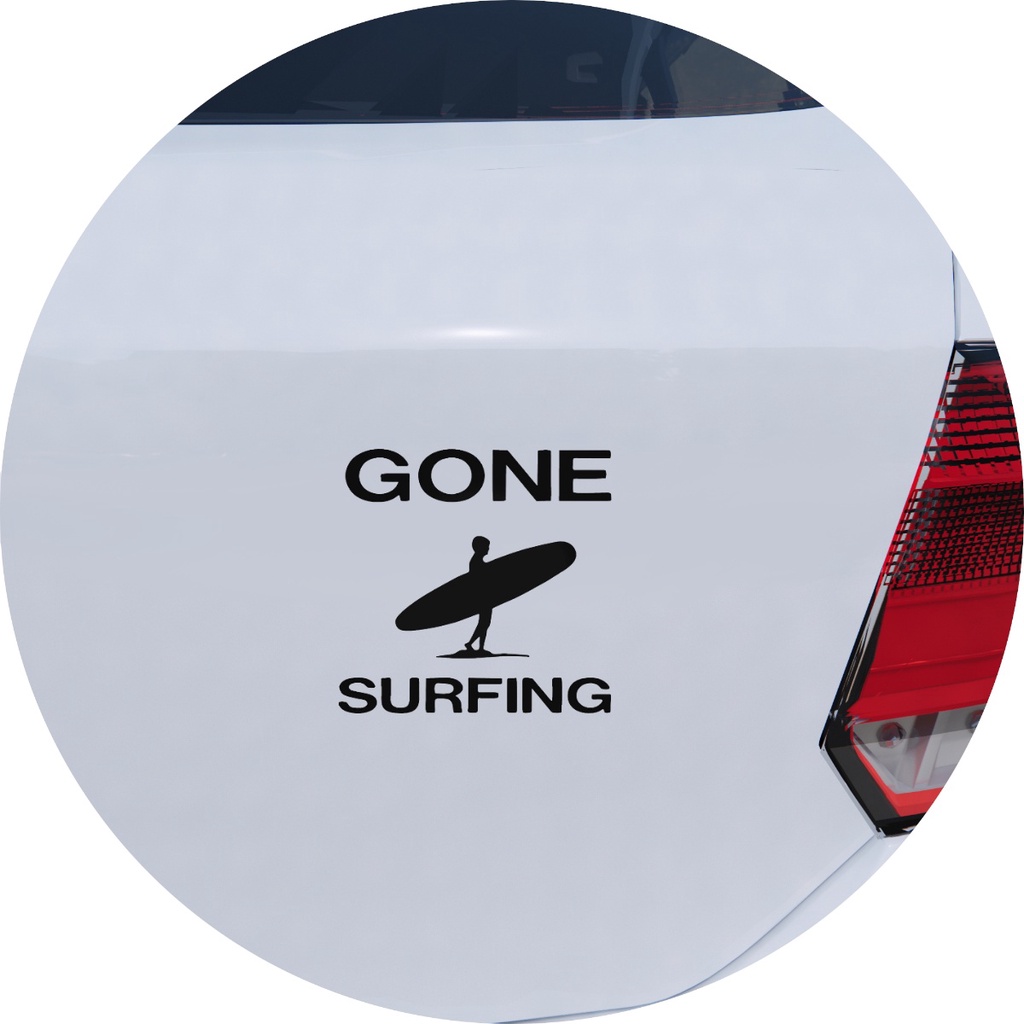 Adesivo de Carro Surf Gone Surfing Surfista | Shopee Brasil