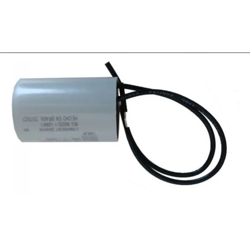 Capacitor 30uf 250vac 2 fios 50/60 Hz Para Motor Portão Eletrônico | Shopee Brasil