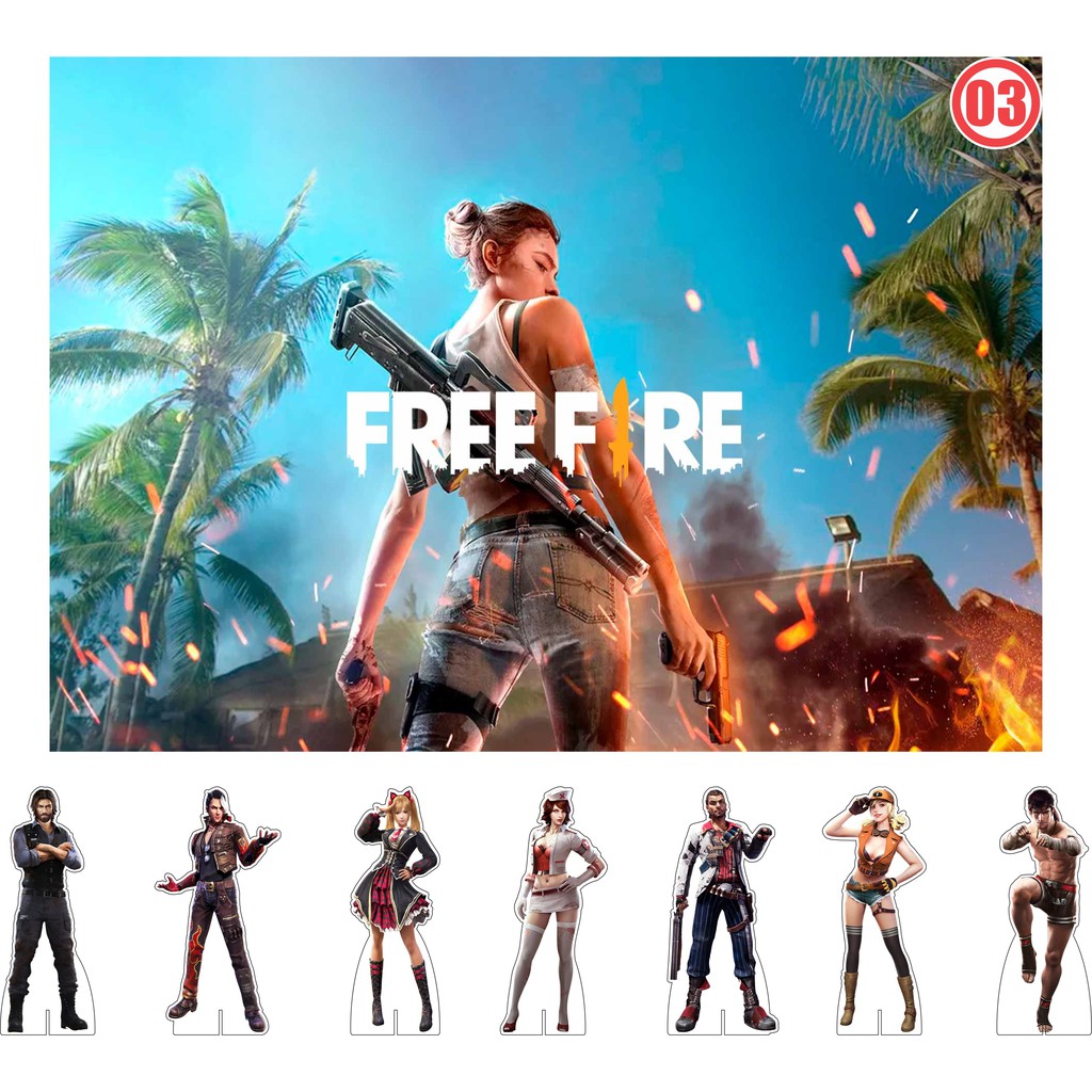 Kit Display De Mesa + Painel Festa Infantil Free Fire | Shopee Brasil