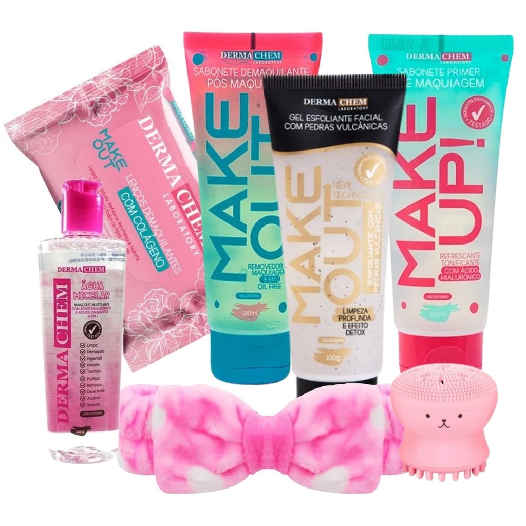 Kit Skin Care Cuidado Facial Pré e Pós Maquiagem Completo 7 Itens | Shopee Brasil