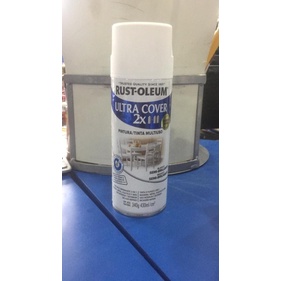 Tinta Rust Oleum Spray Ultra Cover 2x Branco Semibrilho | Shopee Brasil