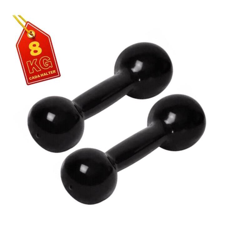 Par De Halter Emborrachado 8 Kg Academia Musculação Crossfit TL ...